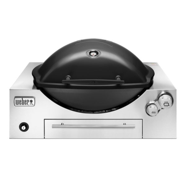 WEBER FAMILY Q PREMIUM BUILT IN BARBECUE BLACK (3600) - Barbeques.com.au
